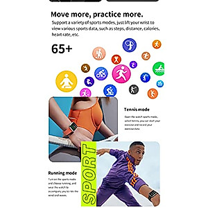 Smart Watch(Receive & Dial) 1.85" Touch Screen SmartWatch for Android and iOS Phones Compatible/65 Sports IP68 Waterproof SmartWatchs with Fitness Tracker Heart Rate/Sleep Monitor/Pedometer/Calories