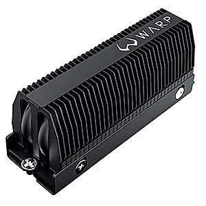WIZMAX WARP Shield H, M.2 2280 SSD heatsink for Single and Double Side SSD, U-Type Copper Pipe with Thermal pad Heat Sink Computer PC PCIE M2 SSD Cooler,Black