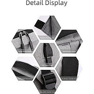 Multipurpose Go Travel Laptop Backpack,Extra Large Anti Theft College School Backpack for Men and Women with USB Charging Port (Gray)