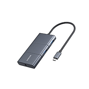 Anker USB C Hub, PowerExpand 6-in-1 Adapter, with 4K HDMI, 100W Power Delivery Port, 2 10 Gbps A Ports, SD Card Reader, and 3.5mm Audio, for MacBook Air, Pro, XPS, More