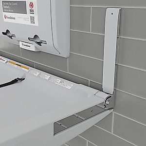 Foundations Elements Horizontal Wall Mounted Baby Changing Station and Liner Dispenser for Commercial Restrooms, Easy to Install, Meets All Safety Standards in USA, Canada & Europe (Gray)
