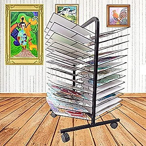 Art Drying Rack, Drying Rack, Mobile Art Drying Rack with Wire Rack for Artwork, Drying and Printing Rack, Ideal for Schools and Art Clubs (Size : 38-Layer)