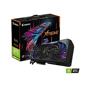 GIGABYTE AORUS GeForce RTX 3090 Xtreme 24G Graphics Card, Max Covered Cooling, 24GB 384-bit GDDR6X, GV-N3090AORUS X-24GD Video Card (Renewed)