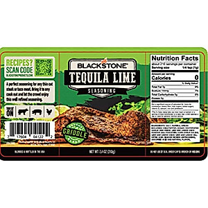 BBQ Seasonings and Rub Bundle - Blackstone All Purpose Seasoning 7.3 oz, Parmesan Ranch 7.3 oz, and Tequila Lime 7.4 oz with Coastal Cafe Dry Rub Tip Sheet (All Purpose/Parmesan Ranch/Tequila Lime)