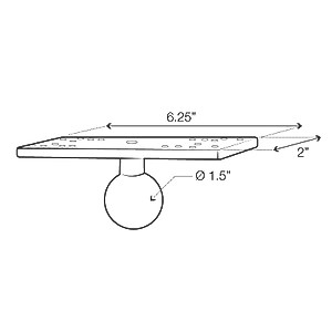 RAM Mounts Universal Marine Electronic Ball Adapter RAM-111BU with C Size 1.5" Components