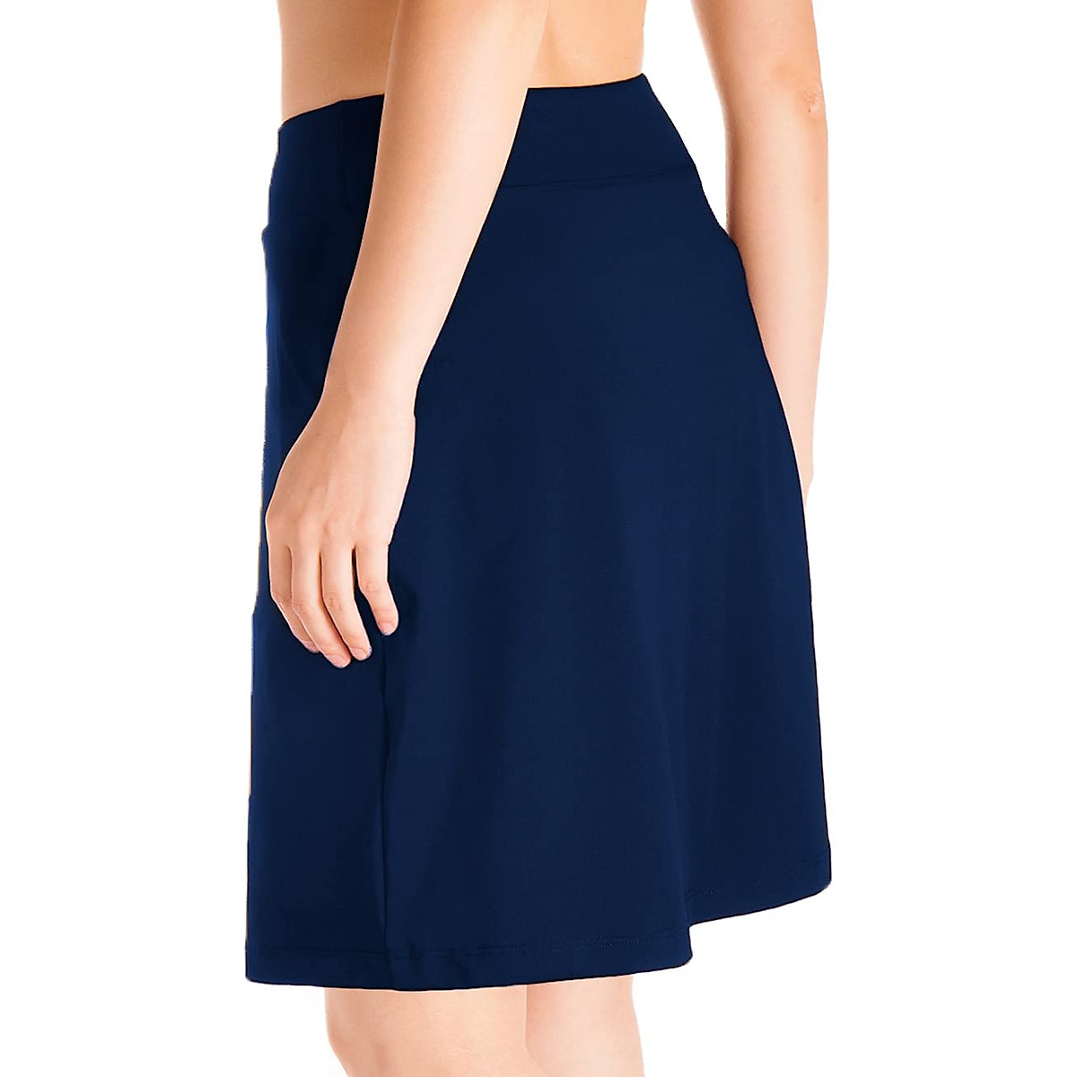 Yogipace Tall Women's 20" Modest Knee Length UV Protection Skirt Athletic Golf Tennis Skort Built in Shorts Navy Blue Size XXL