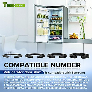 TEENGSE DA99-04158A Hinge Shim Kit, Refrigerator Door Height Adjustment Shim Kits, 4 Different Thickness Refrigerator Door Shim Replacement for DA60-00314C,3282540,PS6448337 DA99-04158A,AP5668209