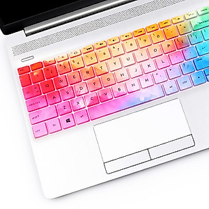 Keyboard Cover for HP Laptop 15.6 15-dw 15-dy 15-ef 15-da/db 15-bs/bw 15t 15z 15t-dy200 15t-dw300/HP Envy x360 2-in-1 15.6''/HP Spectre x360 15t eb0043dx/HP Envy 17 17.3 17t 17M 17-by/bs/bw-Colorful