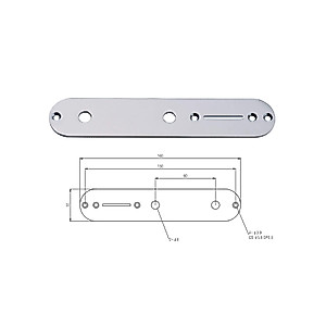 Metallor Control Plate Mounting Plate Chrome Compatible with Tele Telecaster Style Electric Guitar Parts Replacement.