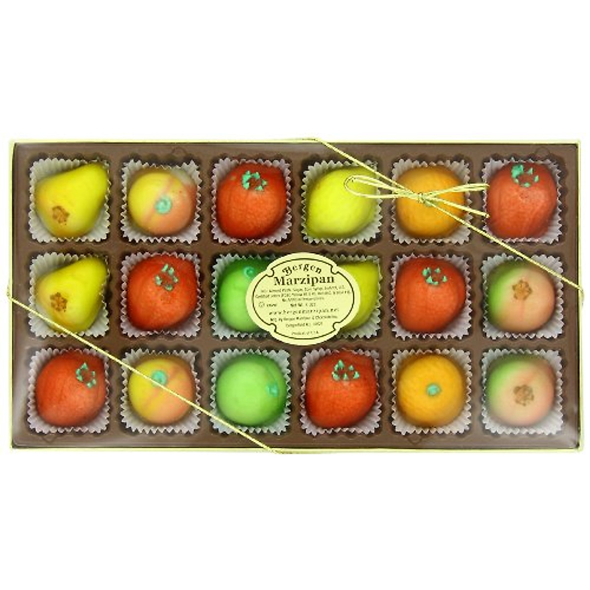Bergen Marzipan M-1 Assorted Fruit, 8 Ounce