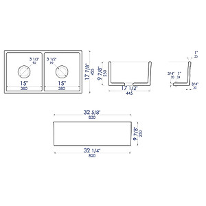 ALFI brand ABCO3318DB Kitchen Sink, Concrete