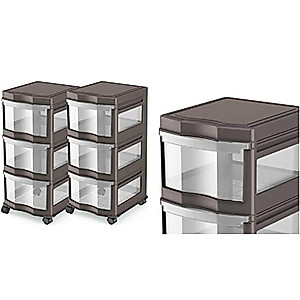 3176 - Classic 3 Shelf Storage Organizer Plastic Drawers, Gray (2 Pack) – QQ16