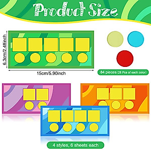 Sound Box Mats and Chips 24 Pcs Dry Erase Mats and 84 Pcs Chips Phonemic Awareness Phonics Games Reading Games EZread Sound Box Mats and Chips (Vivid Style,PVC)