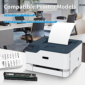 Kukushoo Compatible C230 C235 Toner Cartridge with Chip Replacement for Xerox C230/C235 (1-Pack)