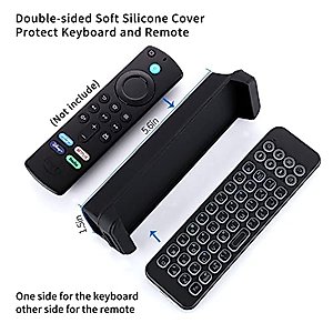 iPazzPort Mini Bluetooth Keyboard Wireless with Silicone Sleeve add to Alexa 2nd/3rd Gen Remote Control for Amazon Firestick, Fire TV Stick /4K/Max/Lite/Cube (2nd Gen), Echo Show 15