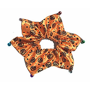 Halloween Pet Holiday Accessories Dog Halloween Collar with Bells, Pumpkin Large Orange