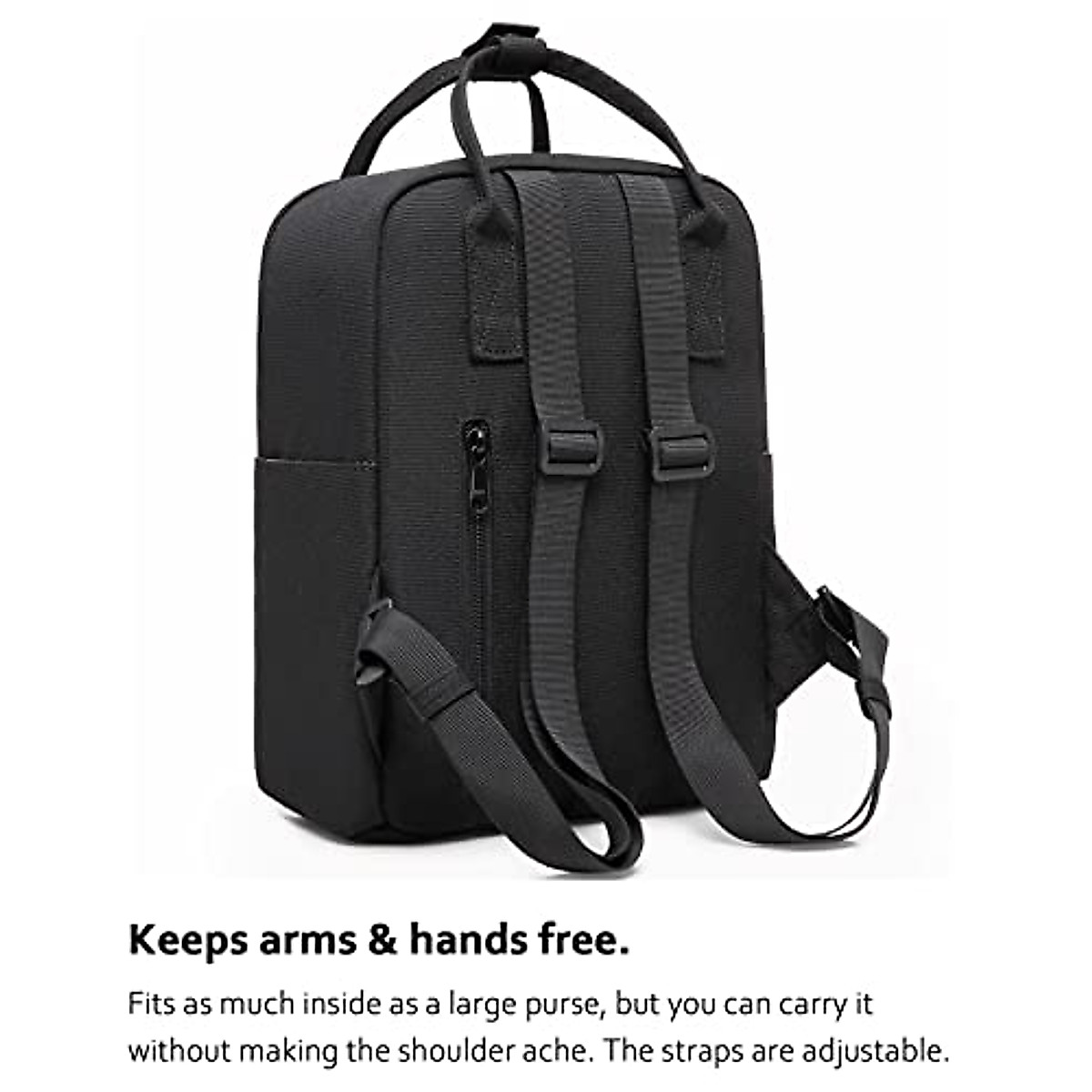 HotStyle BESTIE Mini Backpack Purse Small Bag with Multiple Pockets, Little Size Cute for Day Tirp, Travel & Everyday, Black