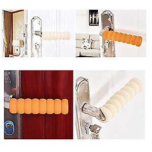 Yafeco 6 Pcs Anti-Collision Door Handle Cover,Door Pull Protective Sleeve Child Safety Super Soft Foam Safety Spiral Cover for Hot Doors Non-Toxic (Brown)