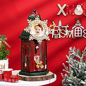 Jetec Baby's First Christmas Photo Ornament 2025 My Very First Christmas Photo Frame Xmas Baby's 1st Keepsake Picture for Newborn Baby Christmas Tree Decor