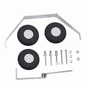 1 Set Aluminum Main Landing Gear Wheel Kit RC Airplane Cessna 182 Parts Replacement 40 Size ARF PNP