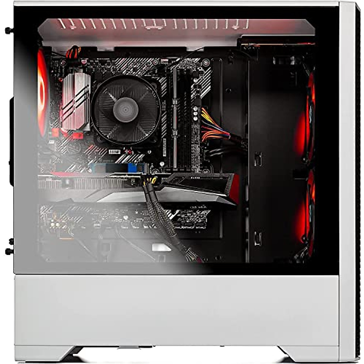 Skytech Gaming Blaze 3.0 Gaming Computer PC Desktop - Intel i3-10100F, GTX 1650, 500GB SSD, 8GB DDR4 3000, RGB Fans, AC WiFi, Windows 10 Home 64-bit, White