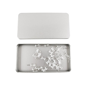 Vagocom 2Pcs Empty Metal Container with Lid,Portable 6.7x3.5x0.6inch / 17x9x1.5cm Metal Storage Box for Storing Jewelry, Crafts, Sewing Supplies and Other Small Items