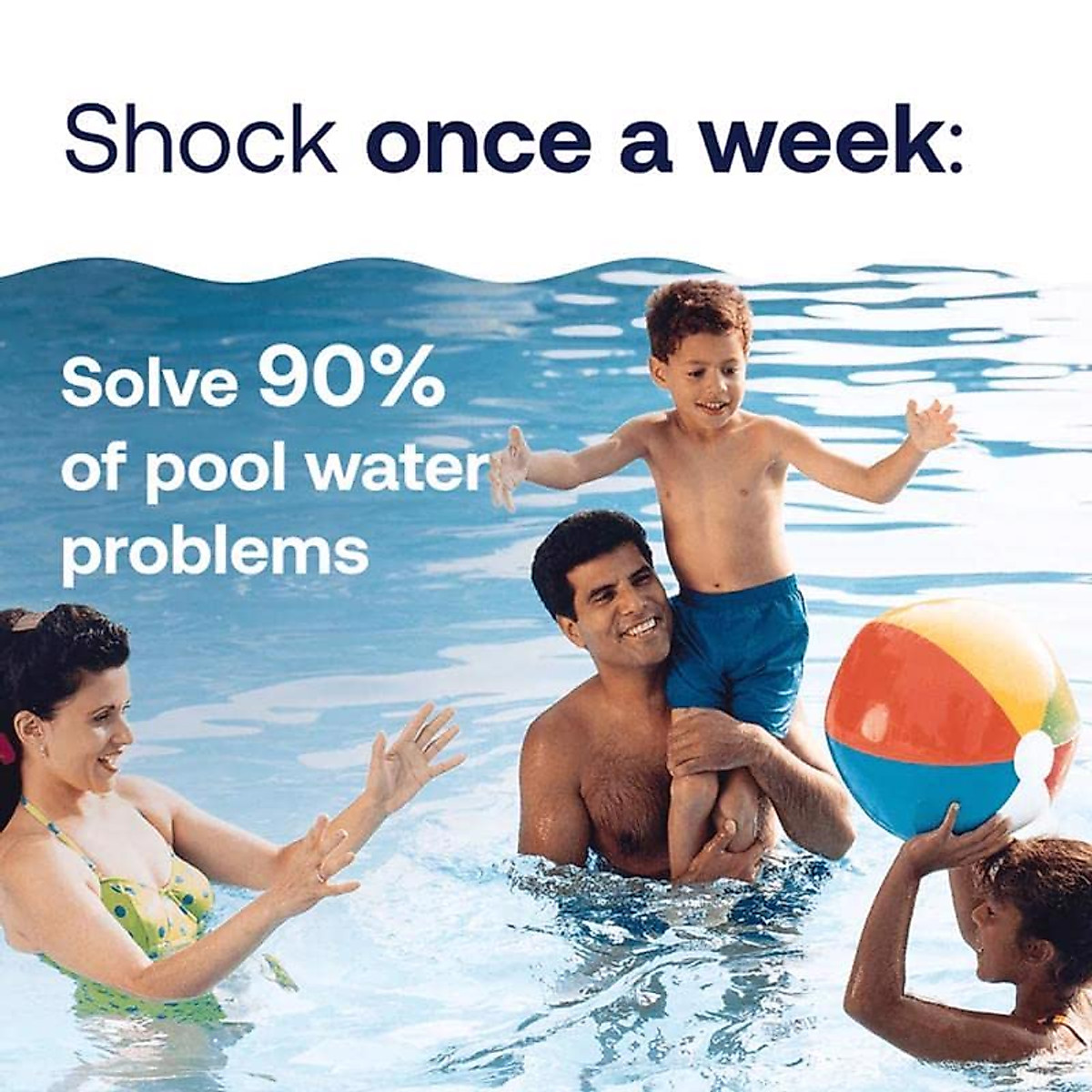 HTH Pool Care Shock Advanced, Swimming Pool Chemical Prevents Bacteria & Algae, Cal Hypo Formula, 2 lbs