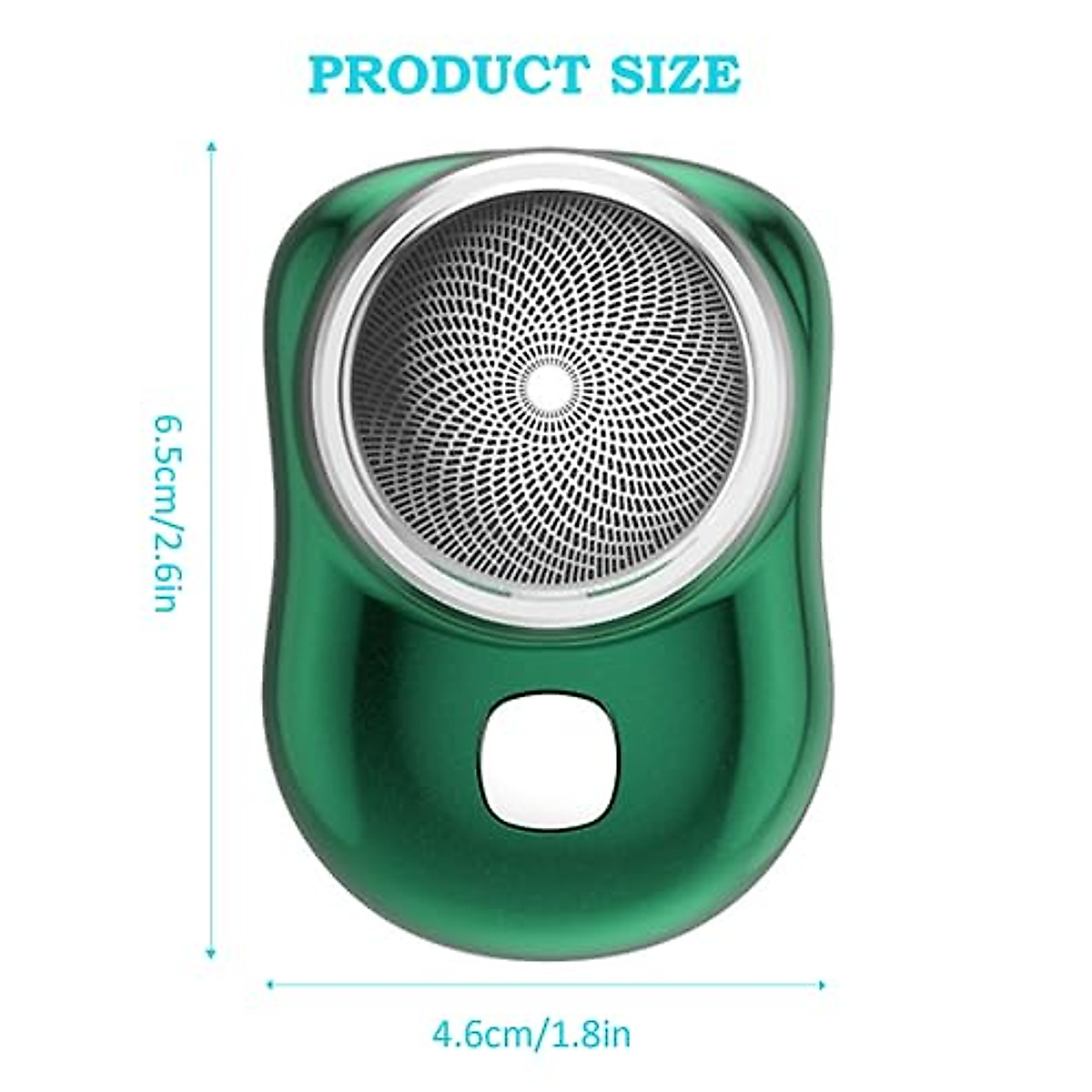 Mini Shave Portable Electric Shaver: Upgrade Electric Razor with LCD Screen Powerful Storm Shaver for Men Pocket Size USB Rechargeable Shaver Easy One-Button Use for Home Car Travel (Green)