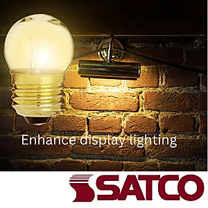 Satco S3794 7.5 Watt S11 Incandescent Bulb – Clear, Medium Base, 2700K Warm White, 40 Lumens - 20 Pack