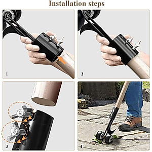 Crevice Weeding Tools with Wheels, Stand Up Weeding Tools for Garden Patio Backyard Lawn Sidewalk Driveways Weeds.