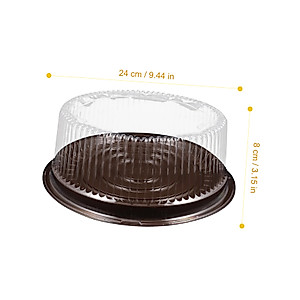 BRIGHTFUFU Plastic Cake Boxes 8 Inches Pastel Round Single Cupcake Cases Disposable Material 20 Pieces Color