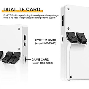 Powkiddy RGB20S Handheld Retro Game Console with Built-in Games,3.5 Inch IPS Screen Game Player (128G 20000 Games White)