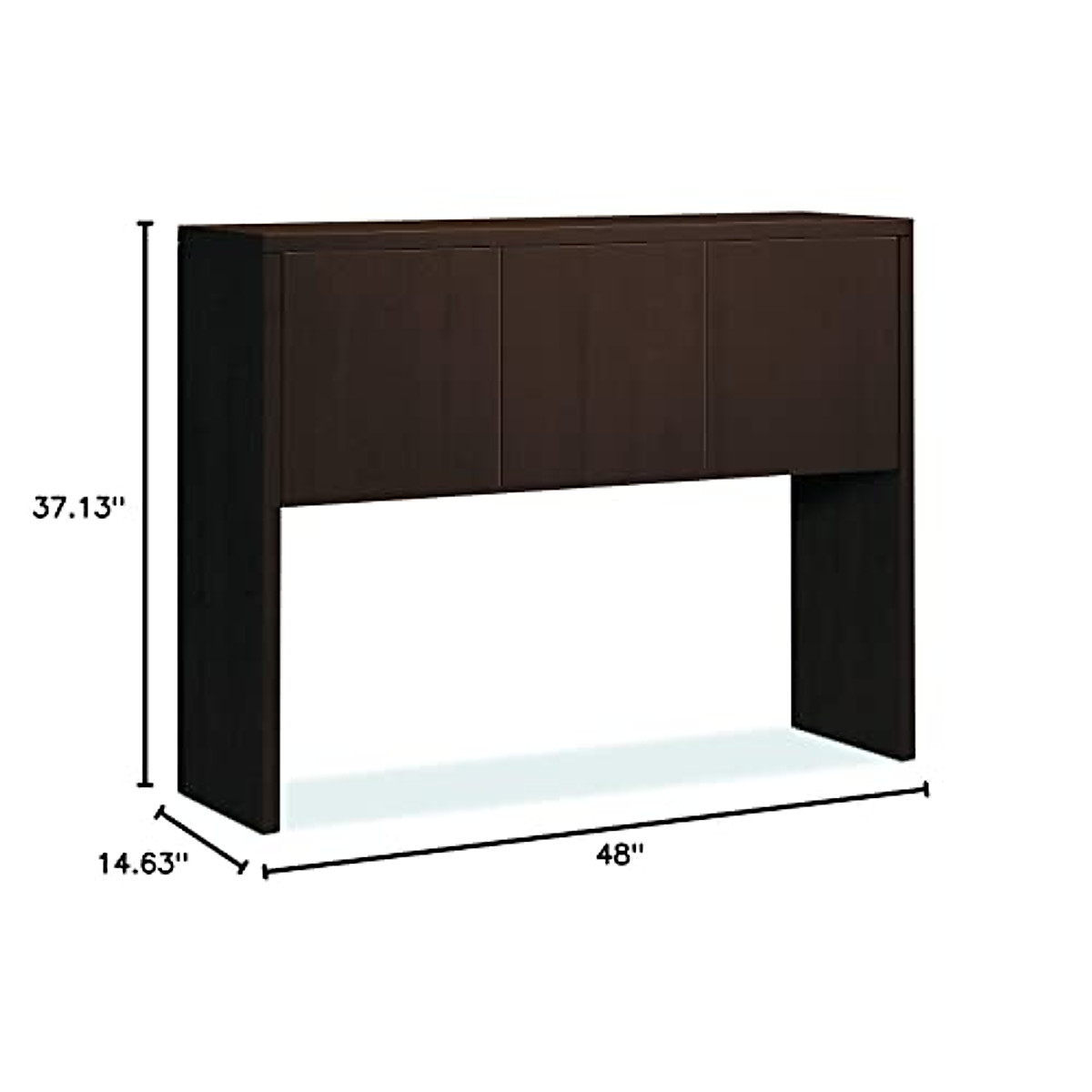 HON Stack-On Hutch 48"W Desk, Mocha