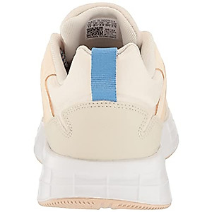 adidas Women's Duramo Protect Running Shoe, Wonder White/Zero Metallic/Pulse Blue, 8.5