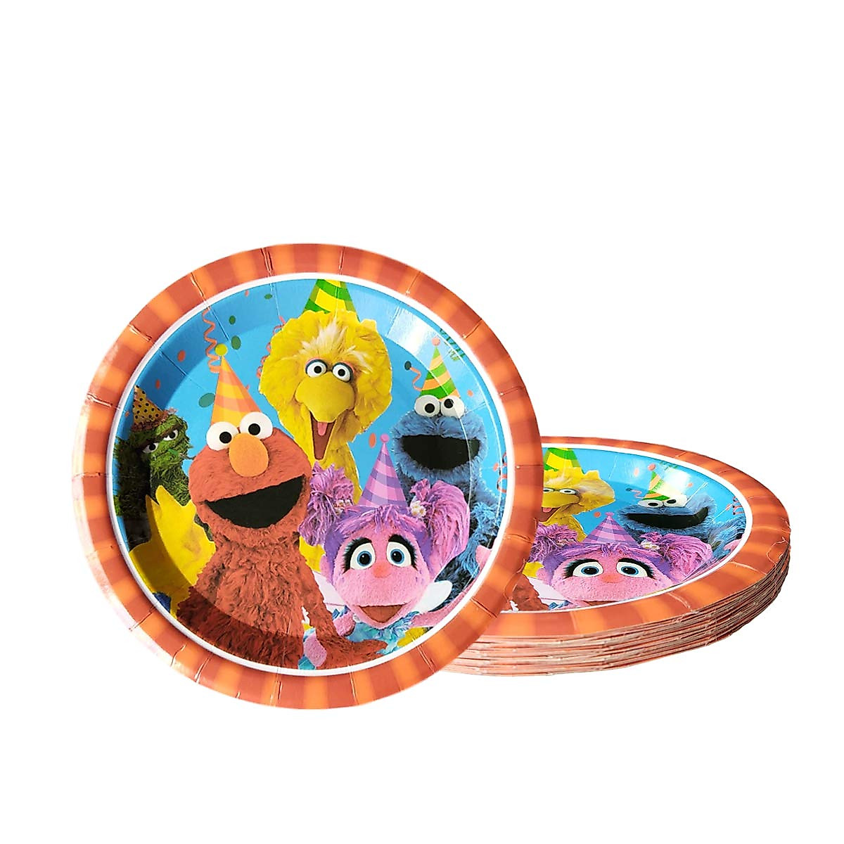 Sesame Stre Themed Party Supplies, 20 Plates, 20 Napkins and 1 Tablecloth.