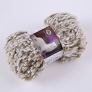 5 Pack of Soild Wool Fur Fluffy Plush Thick Knitting Yarn Supper Soft Fur Crochet Yarn for DIY Knitting Scarf Coat Gloves Hat Rugs Clothes Knitting Projects 250g