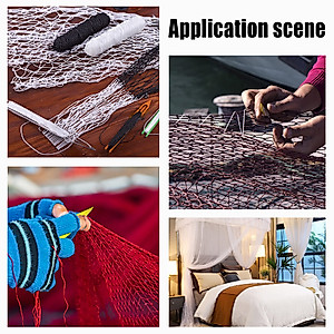 SUPERFINDINGS Fishing Netting Needle Repair Kits Including 1pc Sharp Steel Scissors 9 Sizes Plastic Fishing Net Shuttle and 6 Sizes Plastic Mending Fishing Net Tools