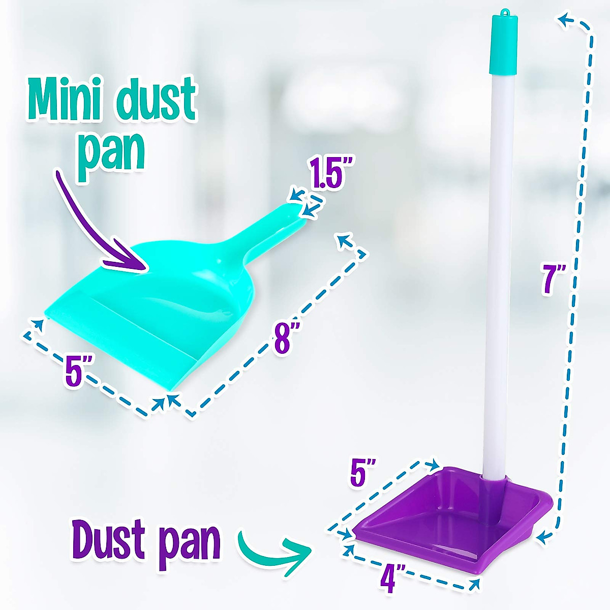 Kids Cleaning Set for Toddlers, Pretend Play Housekeeping Supplies Kit for Boys and Girls Complete with Broom, Mop, Dust Pan, Spray Bottle and More, Little Helper Tools and Montessori Toys