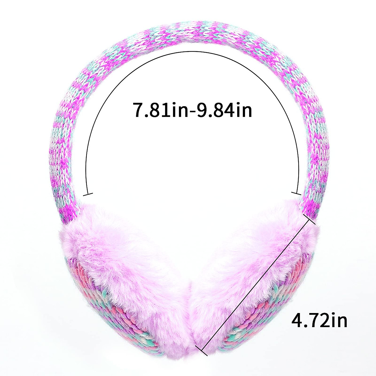 BUTITNOW Kids Knit Earmuffs Soft Plush Comfortable Winter Outdoor Ear Warmers for Boys Girls Age 4-16 Years