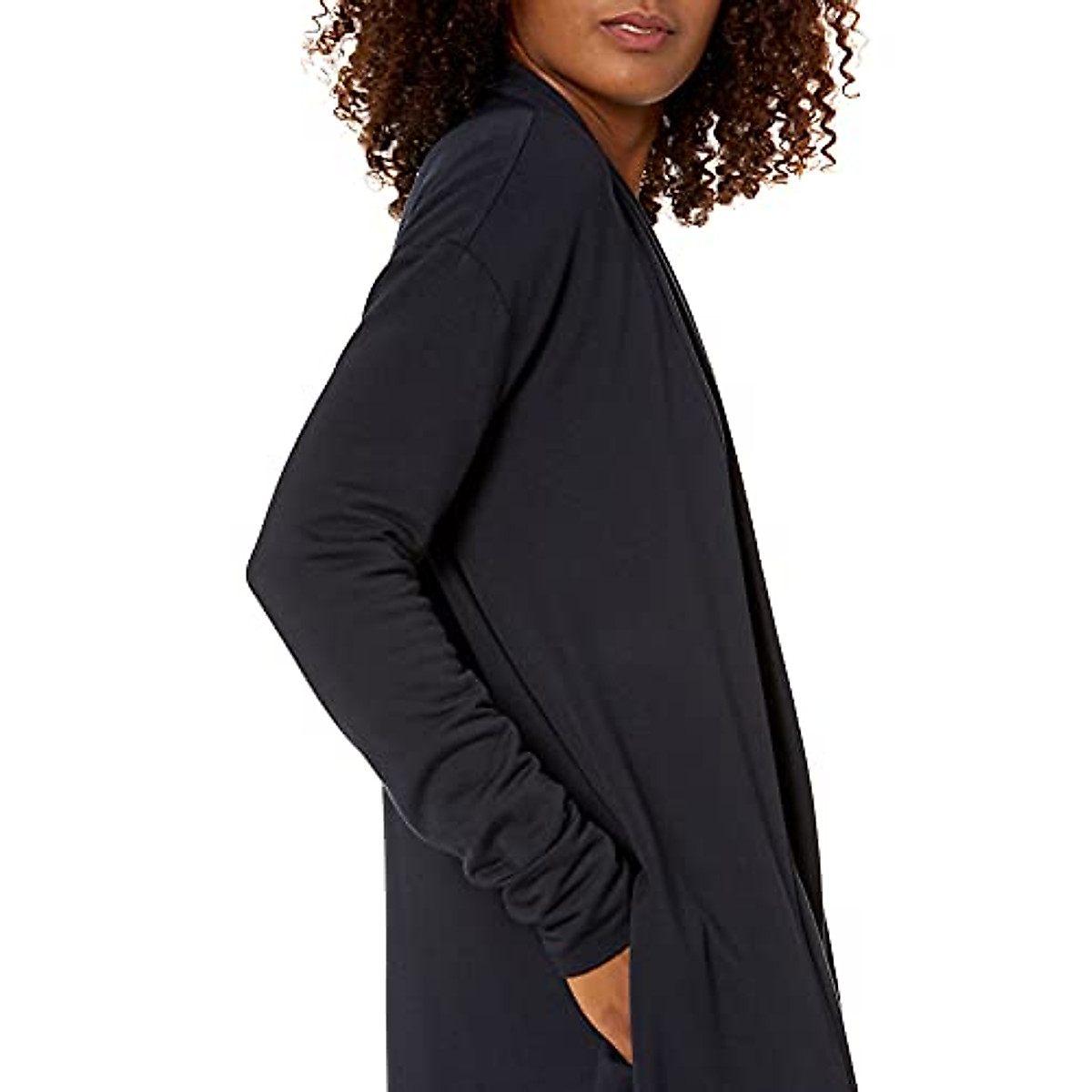 Daily Ritual Women's Supersoft Terry Relaxed-Fit Open Sweatshirt, Navy, X-Large