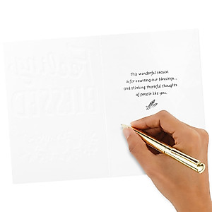 Hallmark Thanksgiving Cards Assortment, Rustic Wood Grain Designs (16 Assorted Cards with Envelopes)