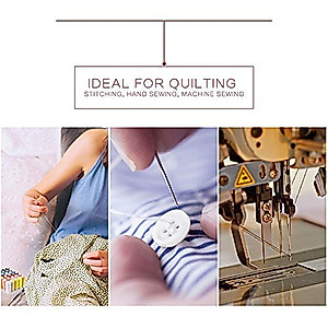 Queta 30 Color Polyester Sewing Thread Kit - 30 Spools for Hand & Machine Sewing, Includes 2 Needle Threaders, 16 Needles, Box