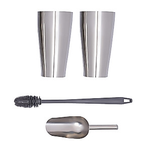 Milkshake Maker, Commercial Stainless Steel Milk Shaking Machine With Double Head Drink Mixer, 110V 180W Electric Milkshake Maker With 2Pcs 800ml Cups, Household Milk Shaker For Making Drinks
