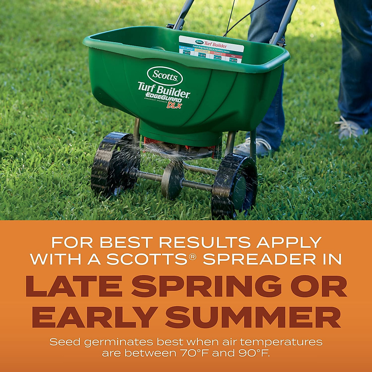 Scotts Turf Builder Grass Seed Bermudagrass with Fertilizer and Soil Improver, Drought-Tolerant, 8 lbs.