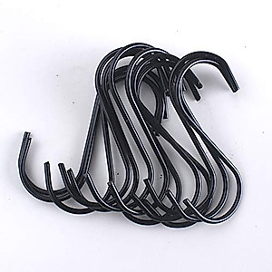 WARMBUY 30 Pack Black S Hooks Utility Hooks for Hanging Kitchen Pans Pots, Closet Clothes, Plants Bags Towels