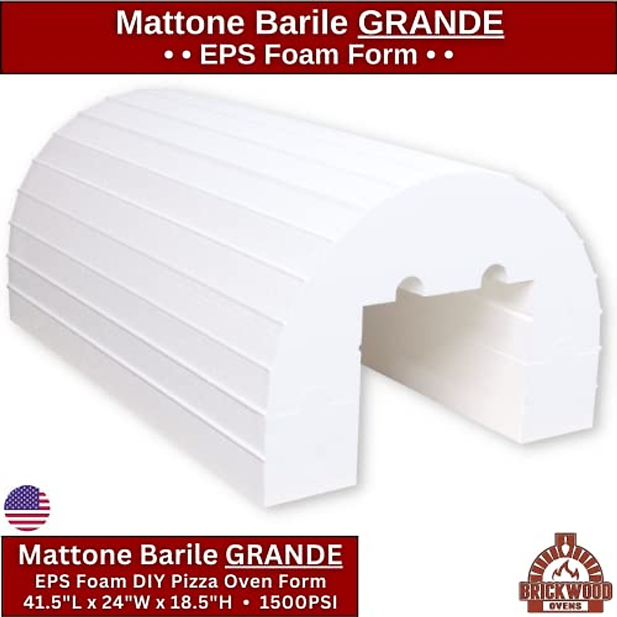 Brick Pizza Oven • Wood Fired Pizza Oven - Build a LARGE brick oven in your backyard with the foam Mattone Barile Grande DIY brick oven form and locally sourced masonry materials.