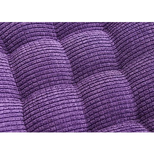 Corduroy Chair Cushion with Ties, Nonslip Tufted Seat Cushions Kitchen Dining Chair Pads with Ties Office Car Sitting Chair Pads (17in X 17in, Blue)