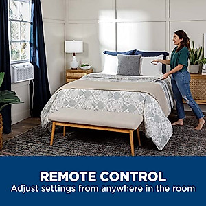 GE Window Air Conditioner 8000 BTU, Wi-Fi Enabled, Black, Energy-Efficient Cooling for Medium Rooms, 8K BTU Window AC Unit with Easy Install Kit, Control Using Remote or Smartphone App,White