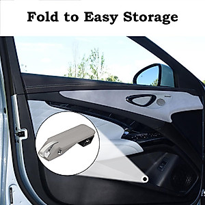 COWVIE Foldable Car Door Step Stand Pedal - Access to Vehicle's Roof Both Feet Wider Stand Pedal for Most SUV Truck Jeep, Max Load 400 Lbs