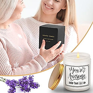 Friendship Scented Candle Gifts, Thank You Gifts for Friends Female, Male, Funny Inspirational Gifts for Birthday Thanksgiving, Cute Going Away Gifts for BFF, Bestie